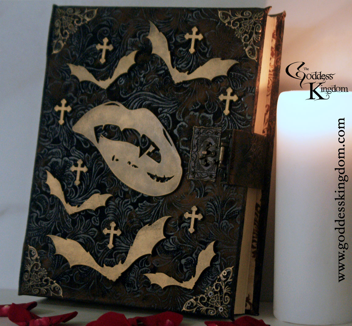 WICCA VAMPIRE DISTRESSED FAUX SUEDE GRIMOIRE (BLANK PAGES) – Wiccans ...