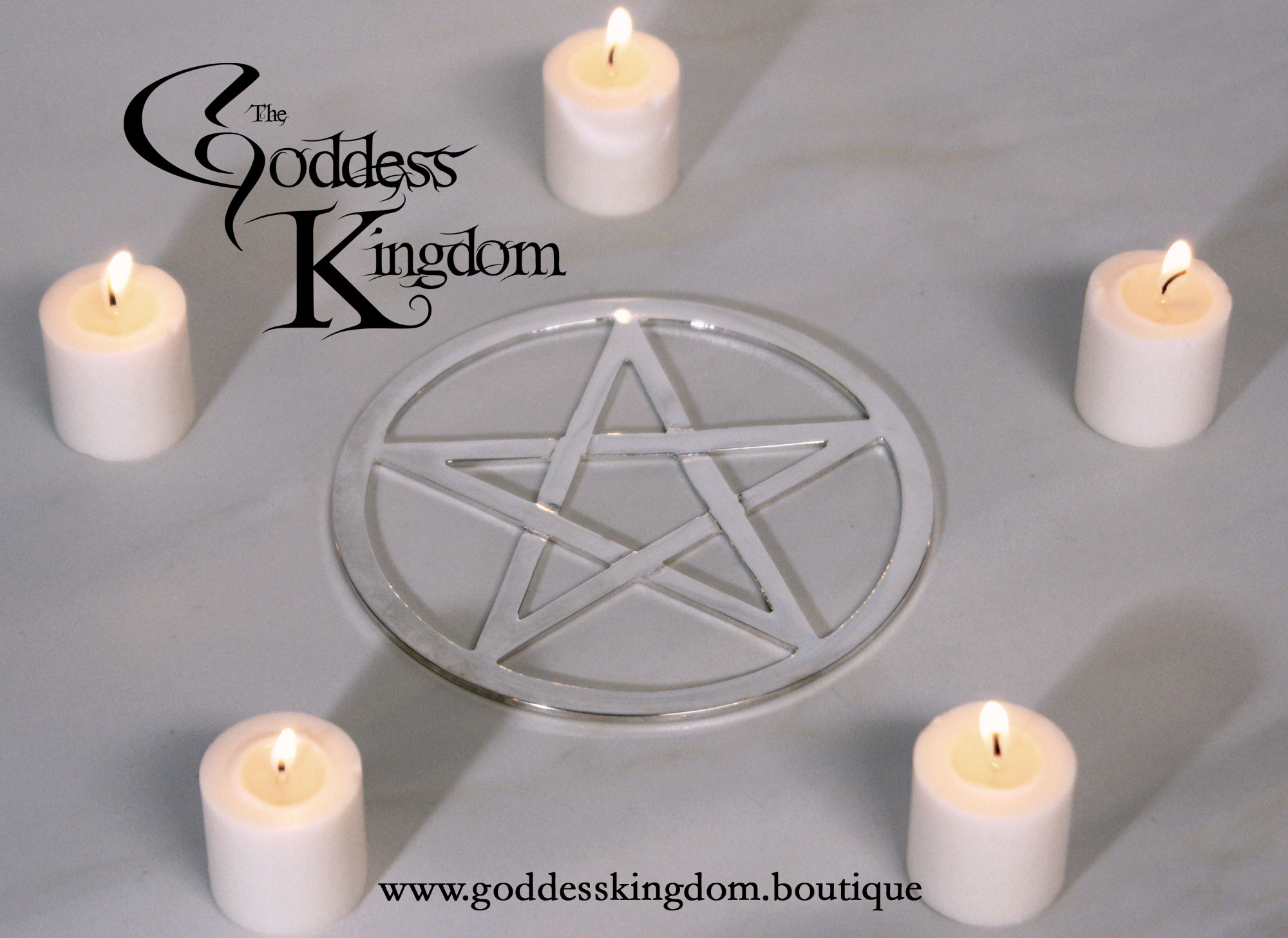 WICCA PENTAGRAM ALTAR TILE 6″ – Wiccans and Goddesses